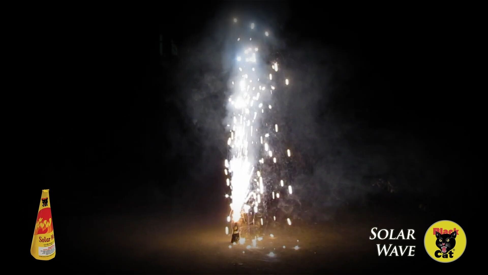 Black Cat – No 3 Solar Wave Cone – Bartz Fireworks